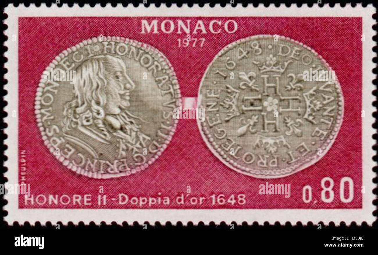HonorÃ© II, Prince of Monaco from 1604 to 1662, introduced various coin ...