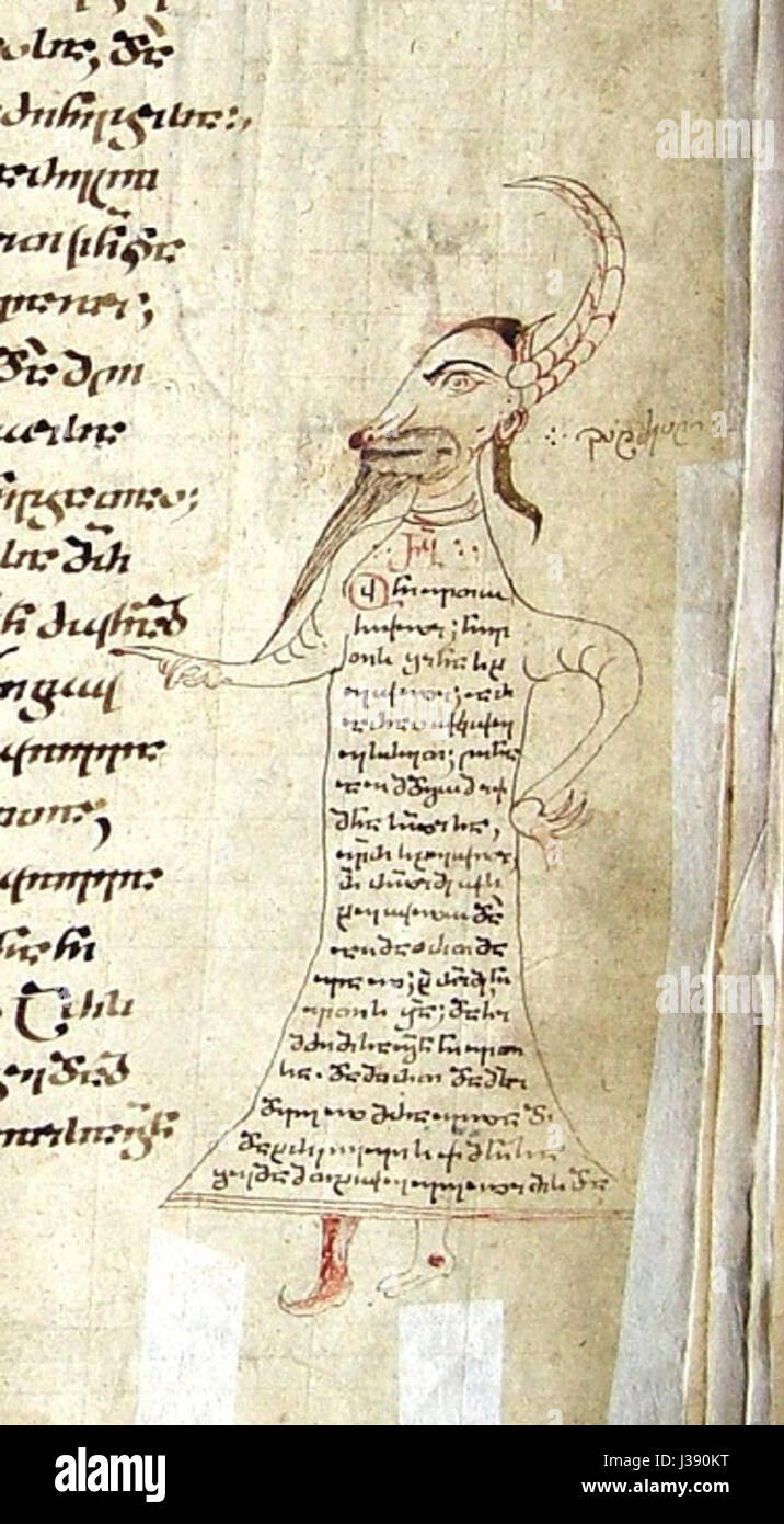 This miniature from a 12th-century Georgian manuscript depicts a demon ...