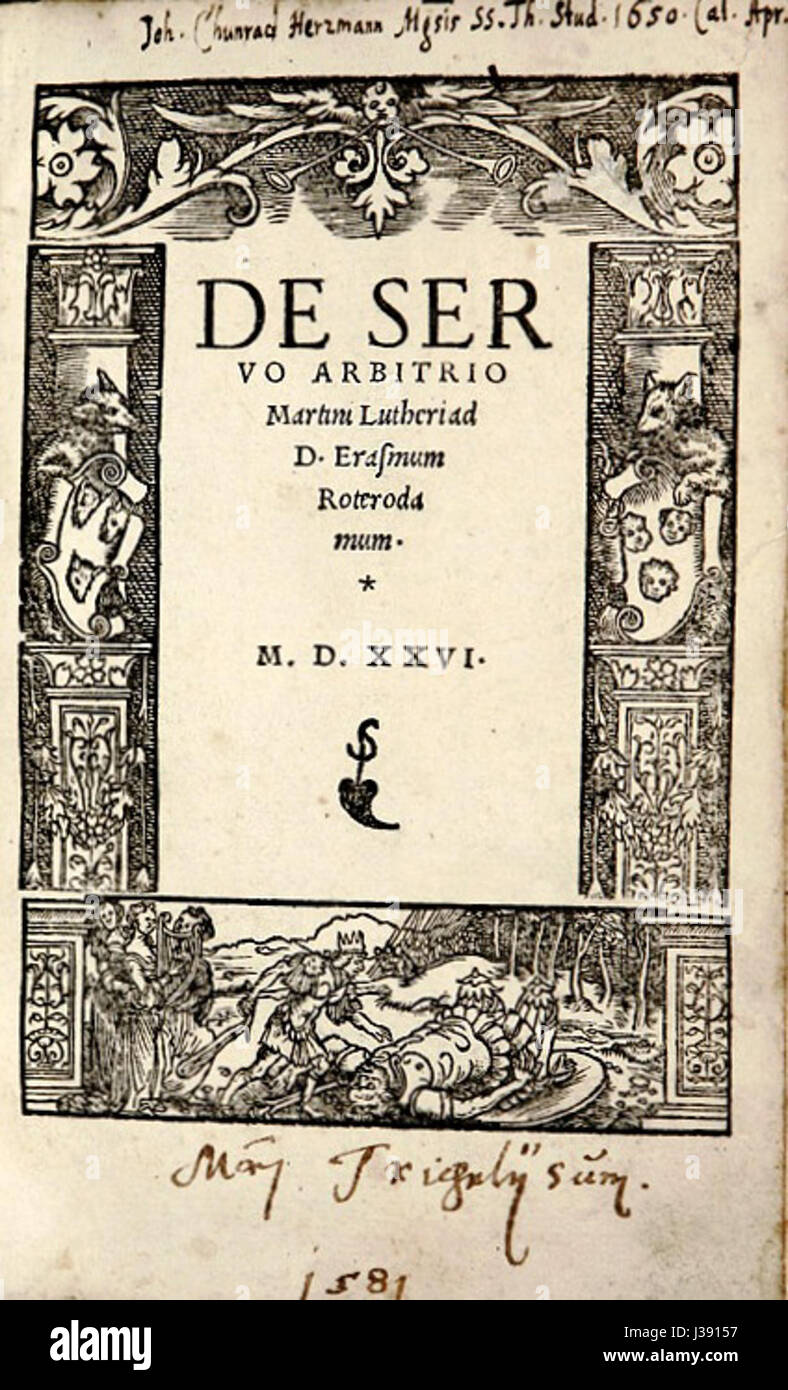 De servo arbitrio Stock Photo - Alamy