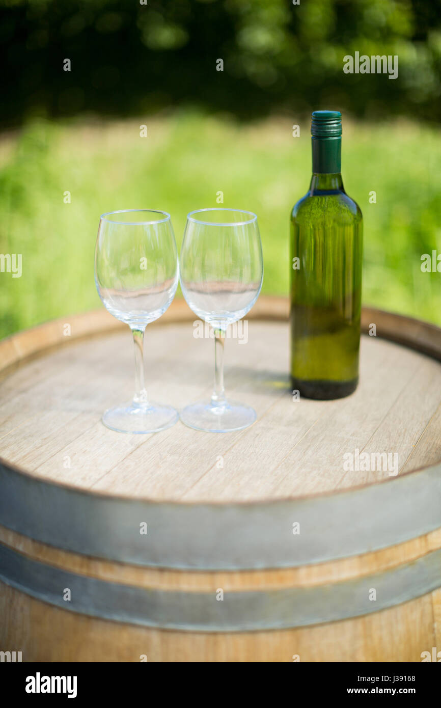 Empty wine bottle side hi-res stock photography and images - Alamy