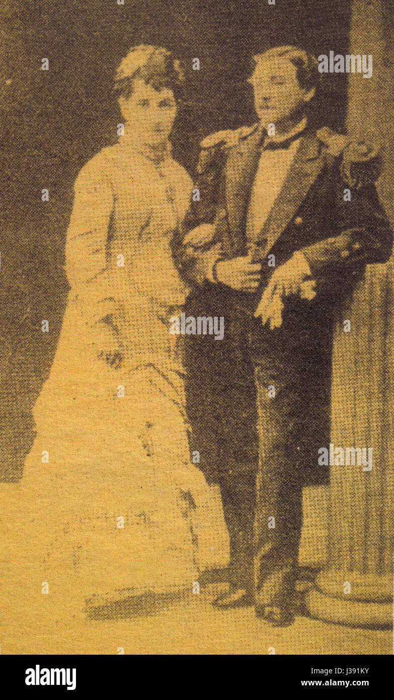 This historical portrait shows Condell and his wife, reflecting their ...