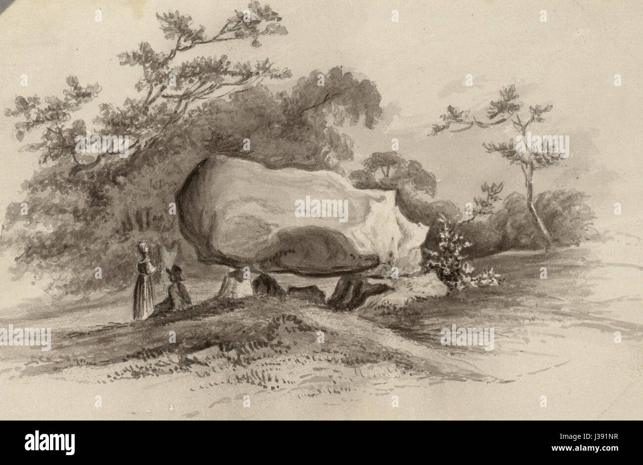 Cromlech drawing hi-res stock photography and images - Alamy