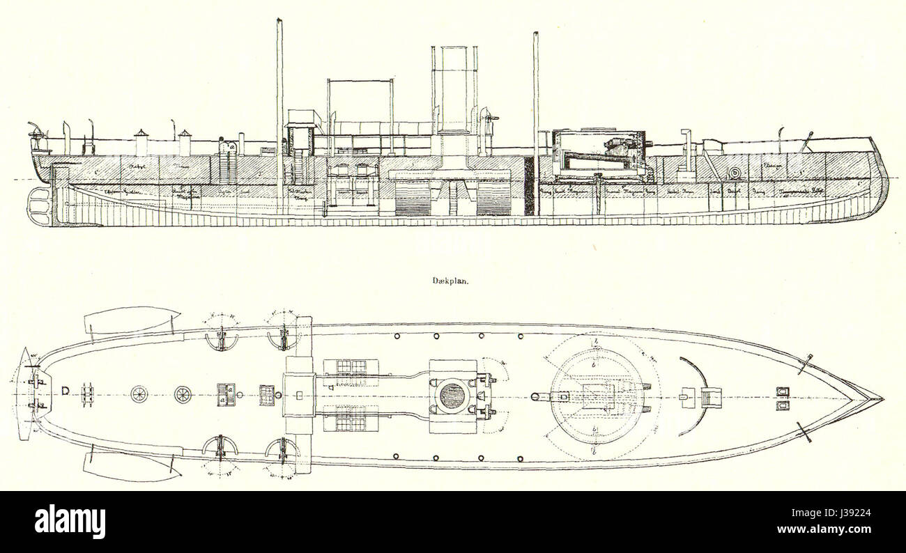 The Danish Ironclad Lindormen, launched in 1868, was one of Denmark's ...