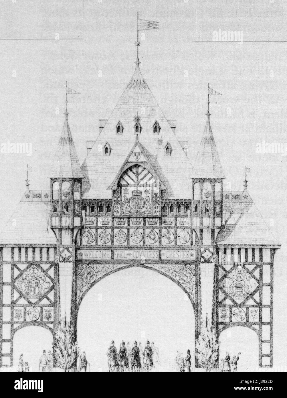 Gateway to the citys history Black and White Stock Photos & Images - Alamy