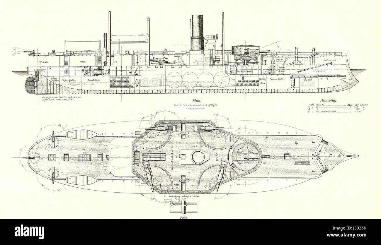 The Danish Ironclad Helgoland, launched in 1878, was a significant ...