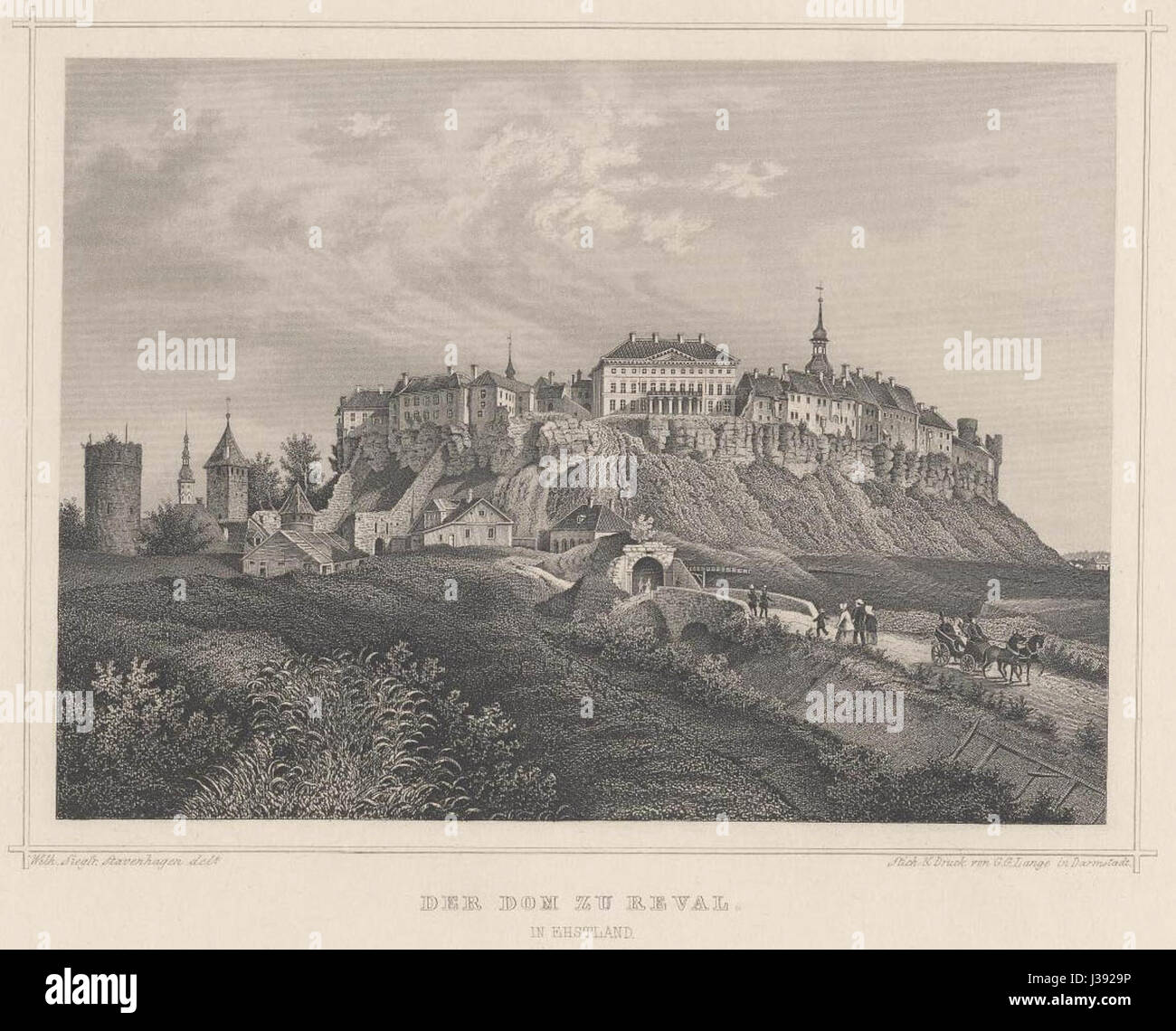 An image of the Dome Church in Reval (now Tallinn, Estonia), a ...