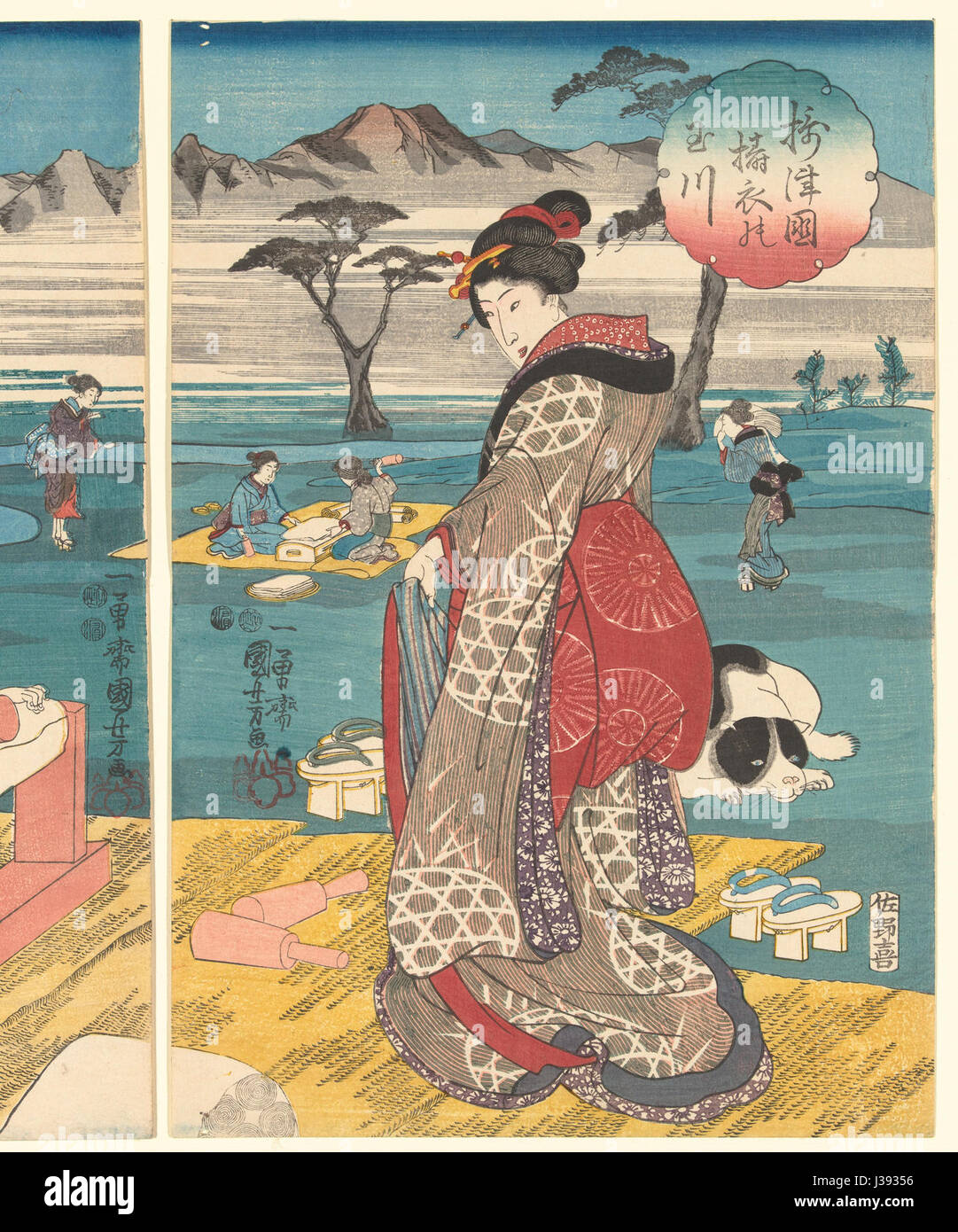 This piece, housed in the Rijksmuseum, depicts the 'Toi Tama' river in ...