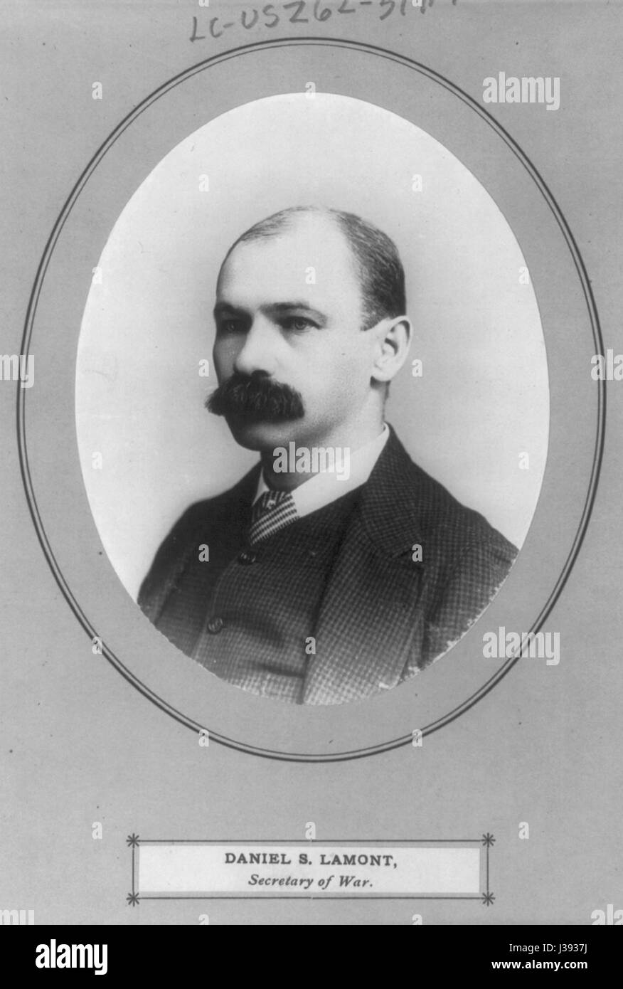 This portrait features Daniel Scott Lamont (1851â€“1905), an American ...