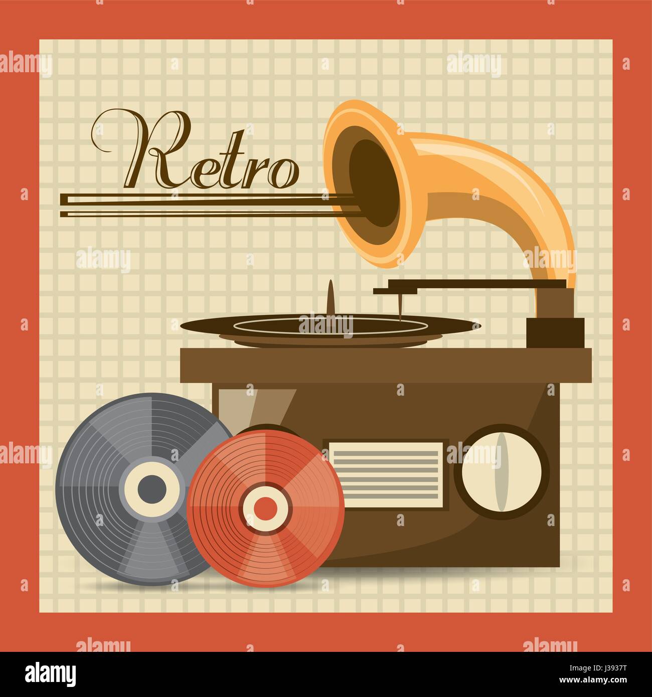 retro radio to listent cds music Stock Vector Image & Art - Alamy