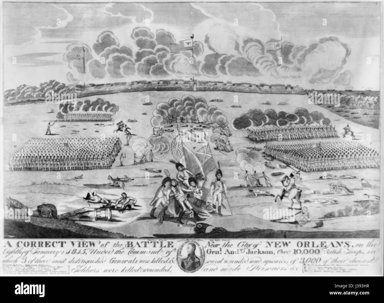Battle of new orleans map hi-res stock photography and images - Alamy