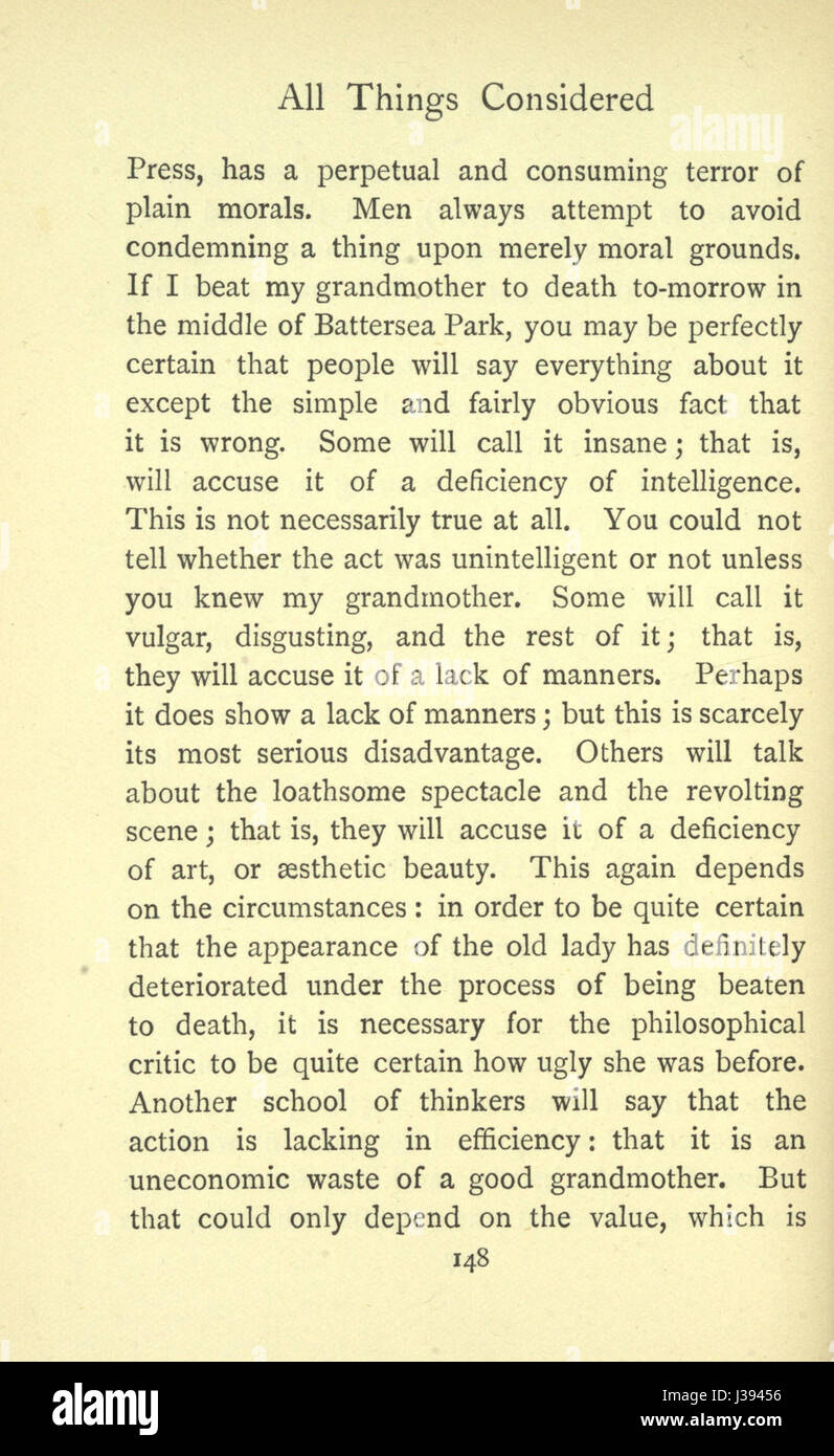 'All Things Considered' by G.K. Chesterton is a collection of essays ...