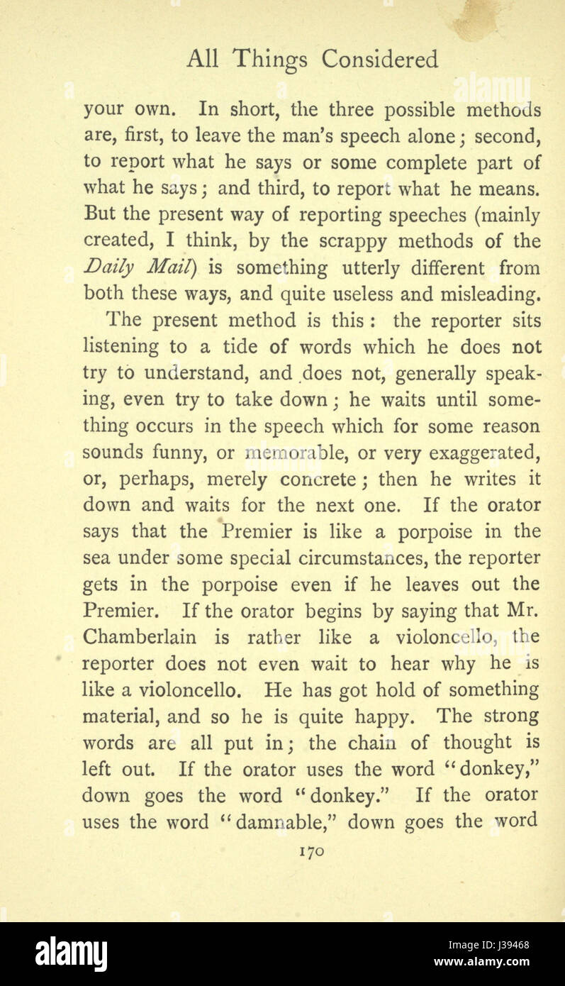 Chesterton All Things Considered, p. 170 Stock Photo - Alamy