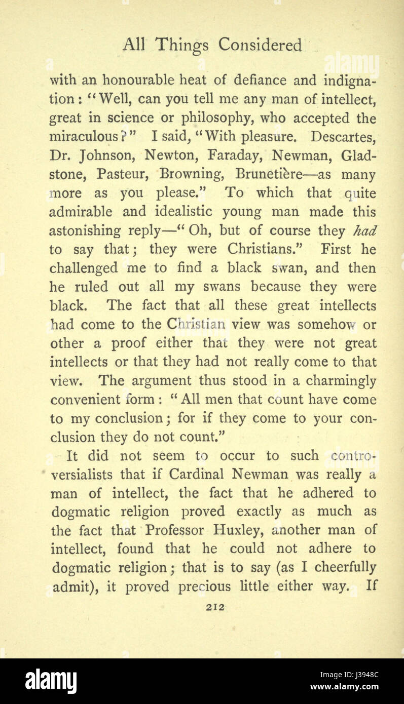 Chesterton All Things Considered, p. 212 Stock Photo - Alamy