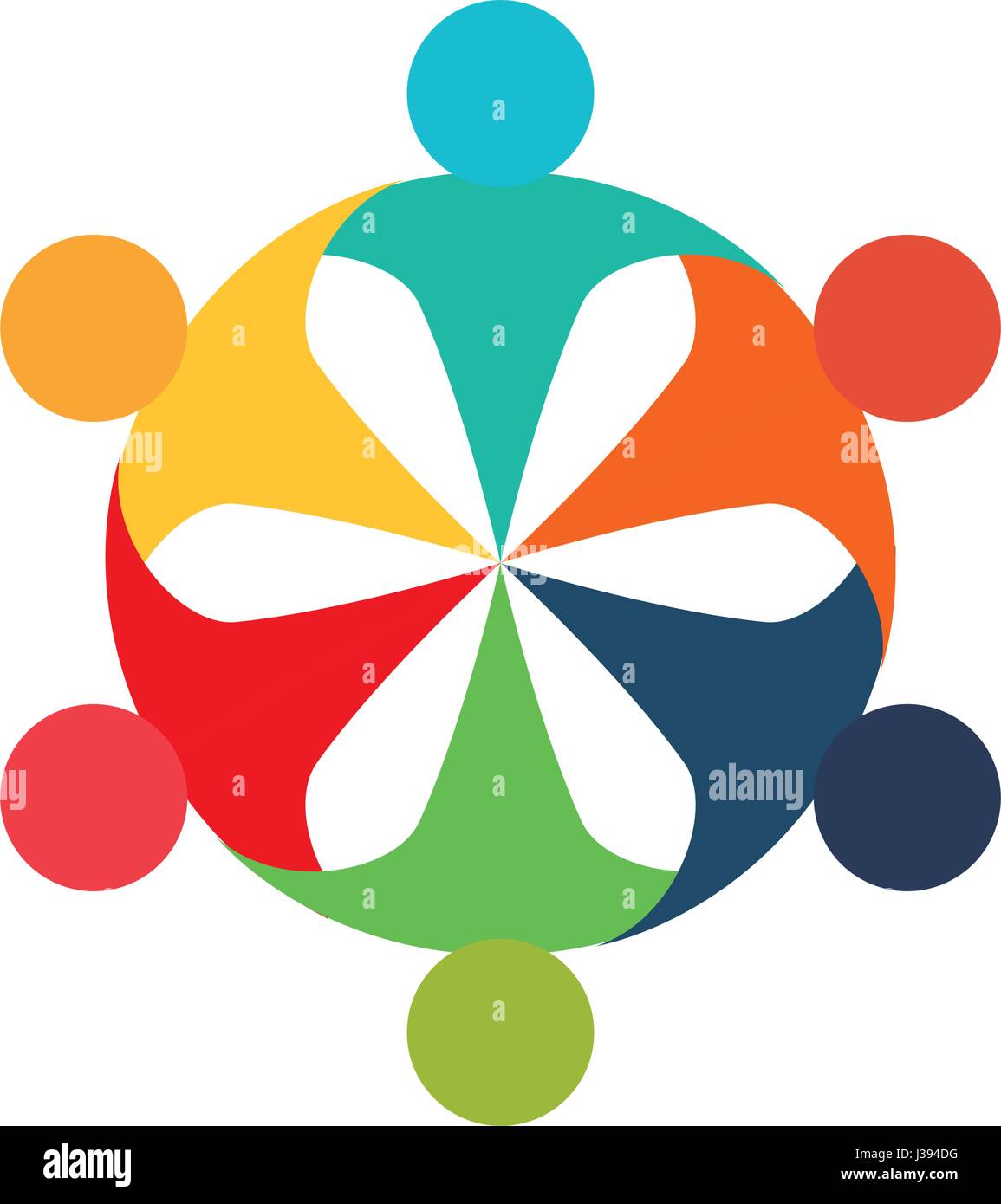 Teamwork abstract symbol Stock Vector Image & Art - Alamy