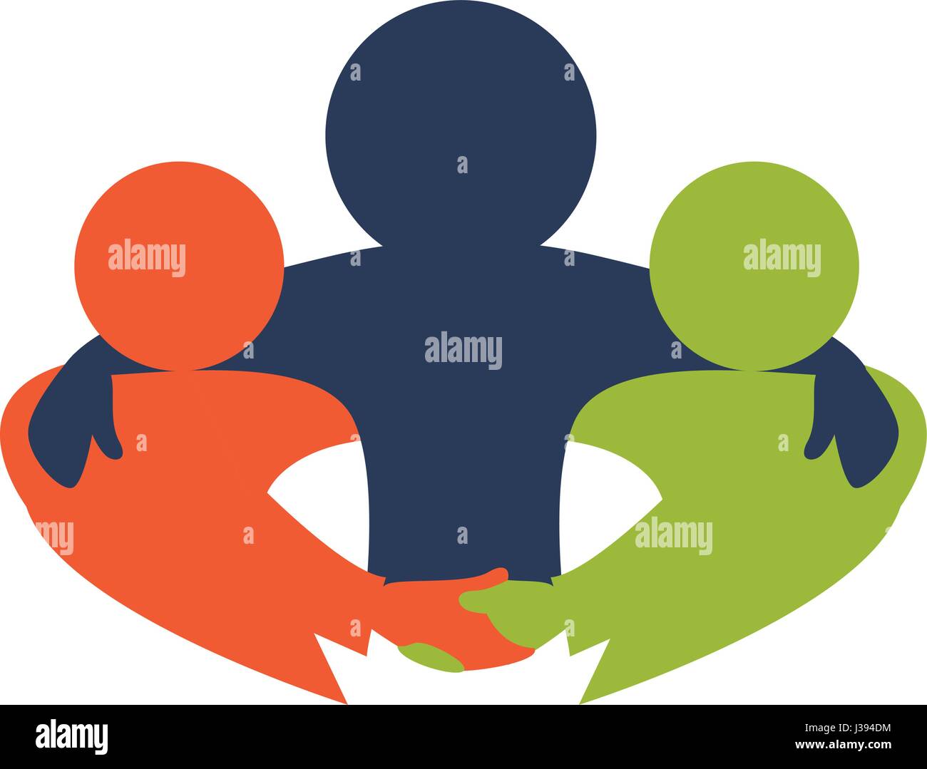 Teamwork abstract symbol Stock Vector Image & Art - Alamy