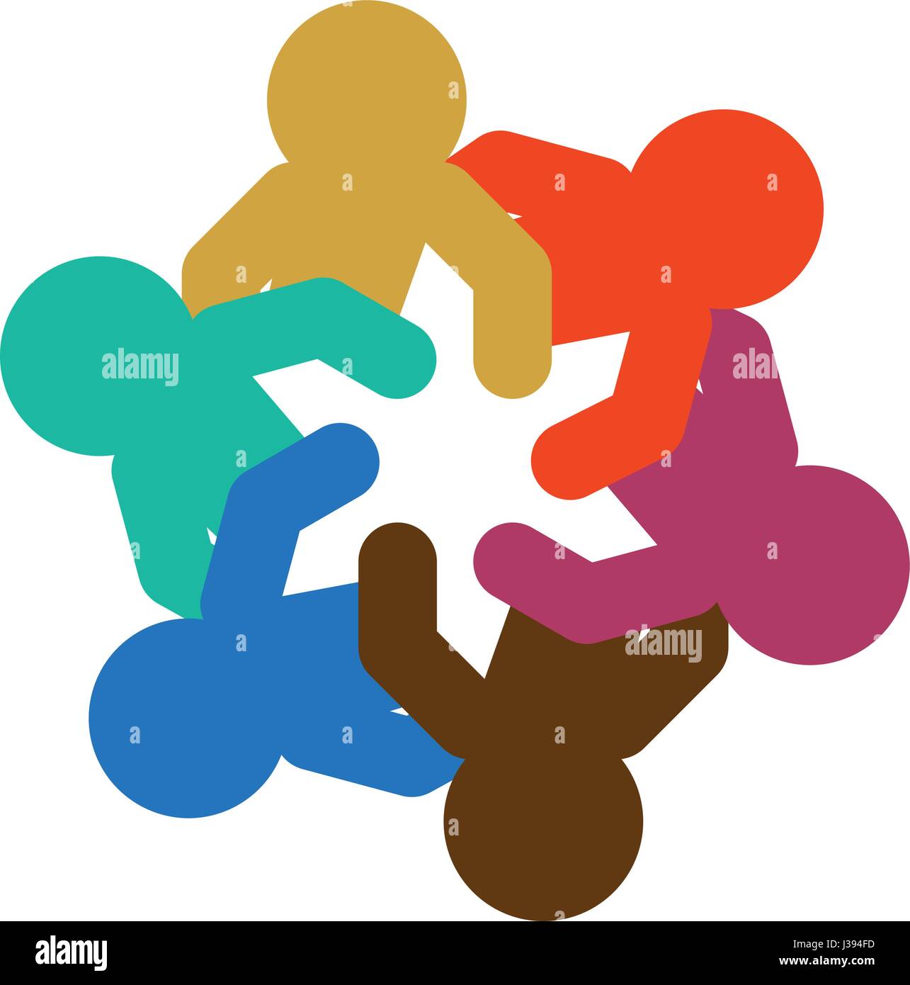 Teamwork abstract symbol Stock Vector Image & Art - Alamy