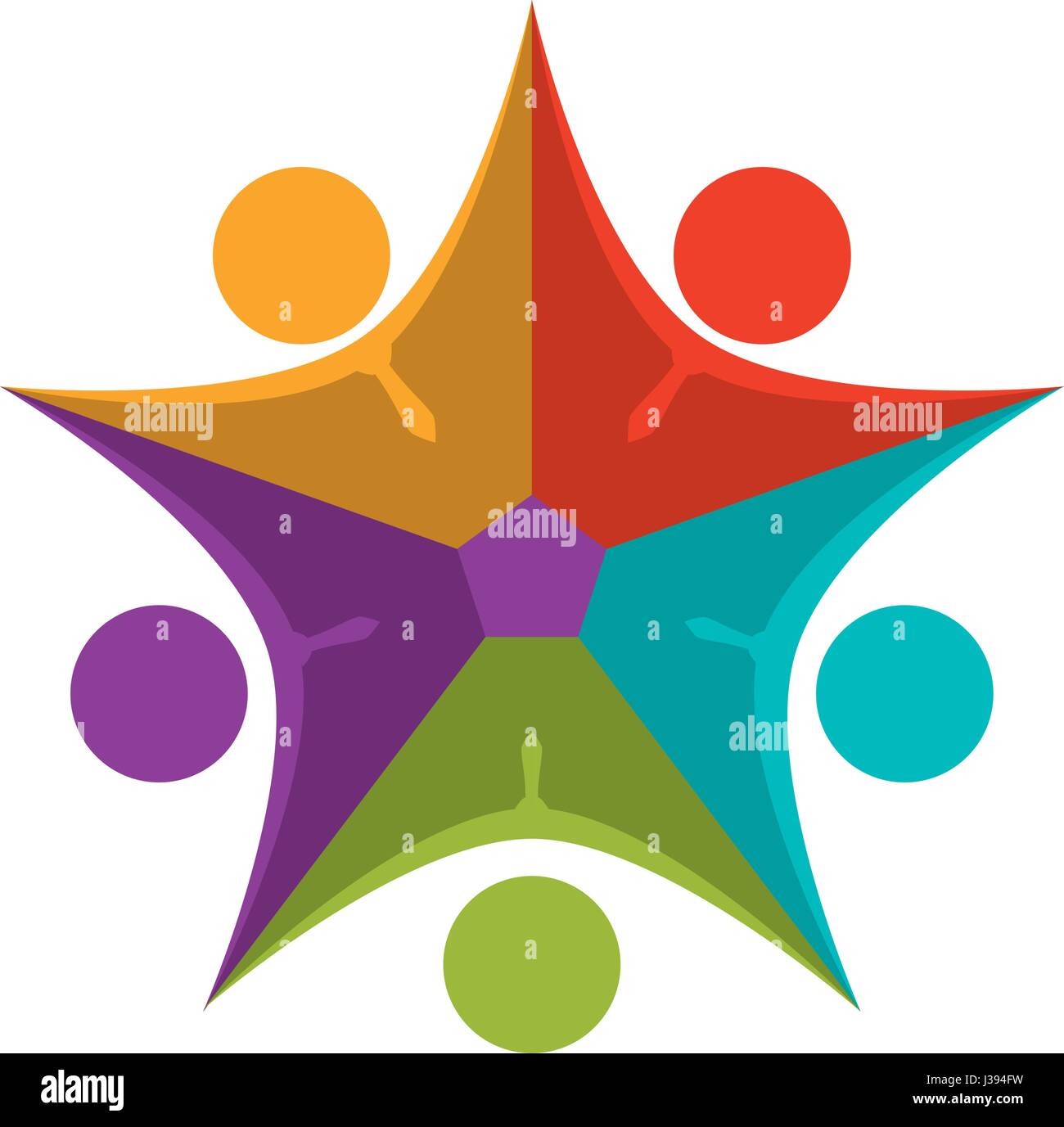 Teamwork abstract symbol Stock Vector Image & Art - Alamy