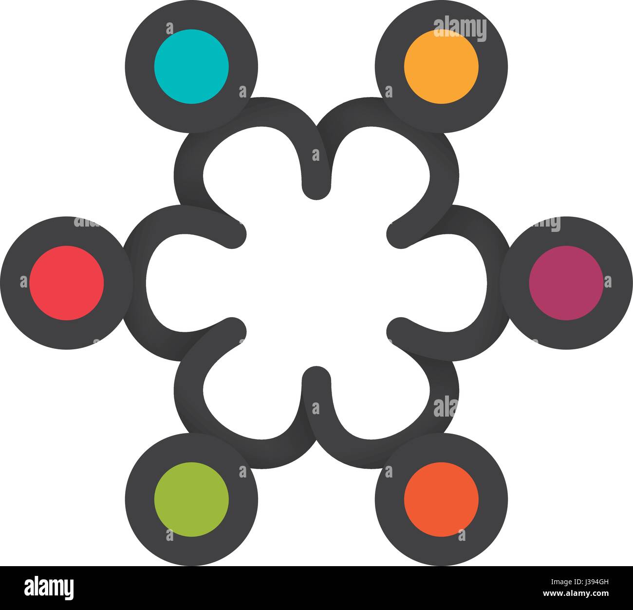 Teamwork abstract symbol Stock Vector Image & Art - Alamy
