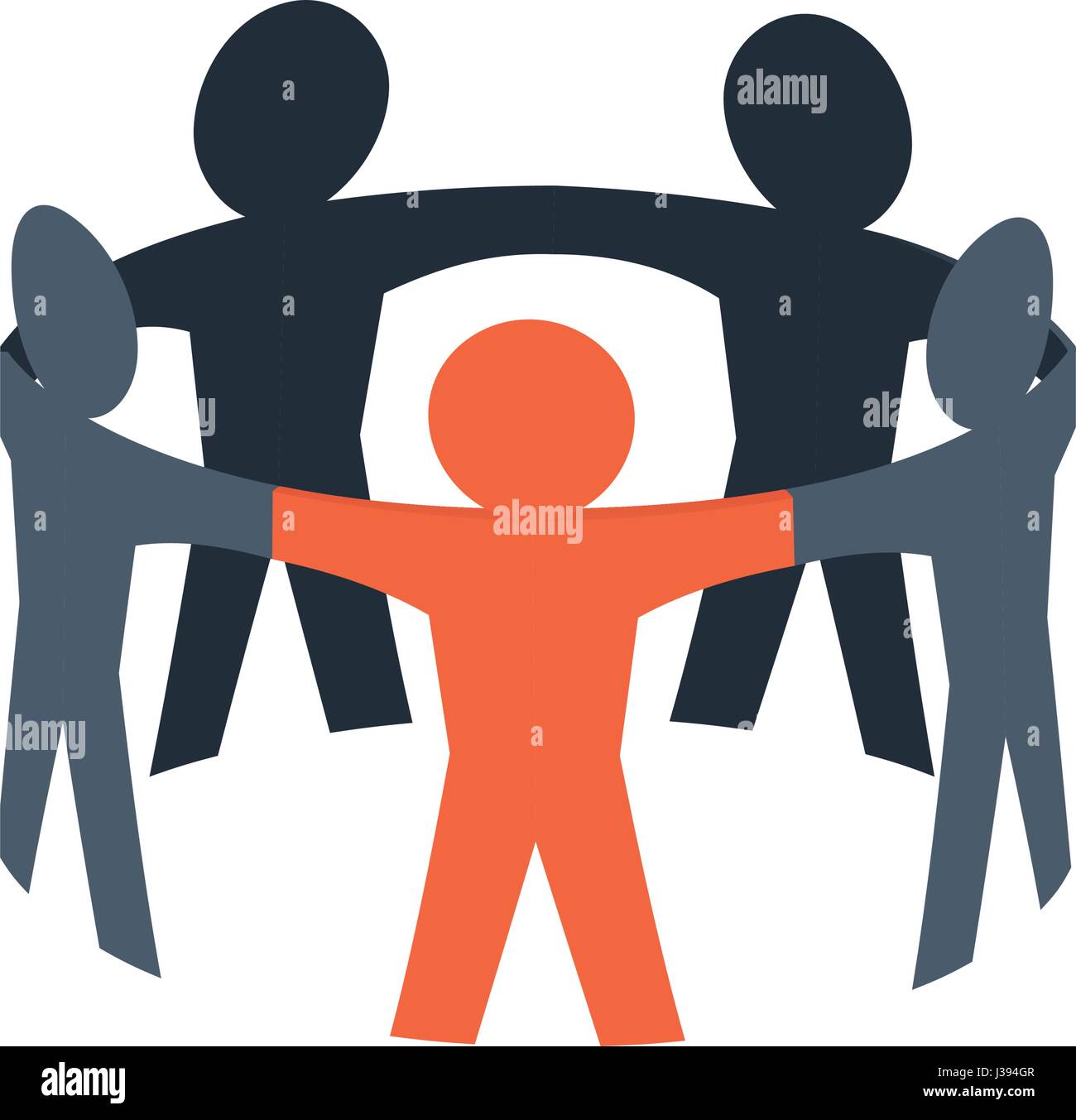 Teamwork abstract symbol Stock Vector Image & Art - Alamy