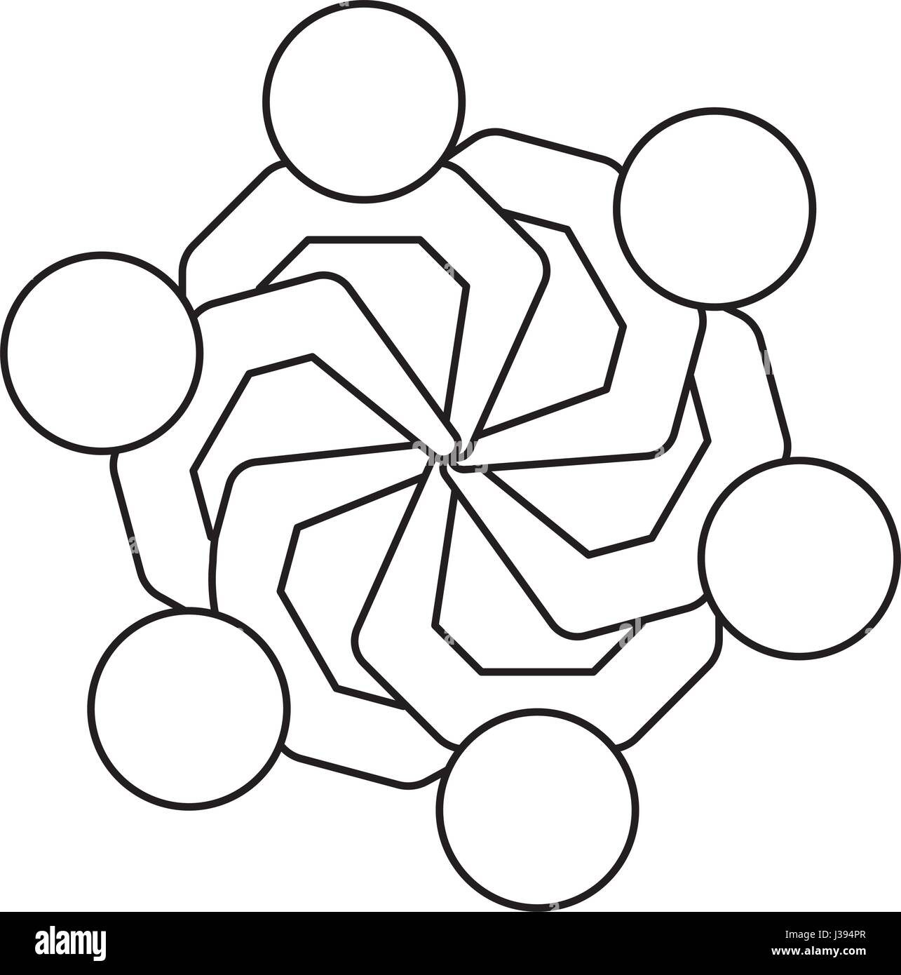 Teamwork abstract symbol Stock Vector Image & Art - Alamy