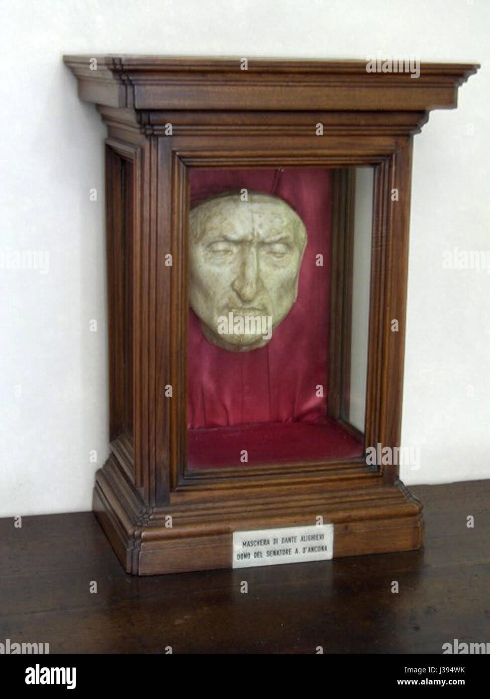 The death mask of Dante Alighieri, the renowned Italian poet and author ...
