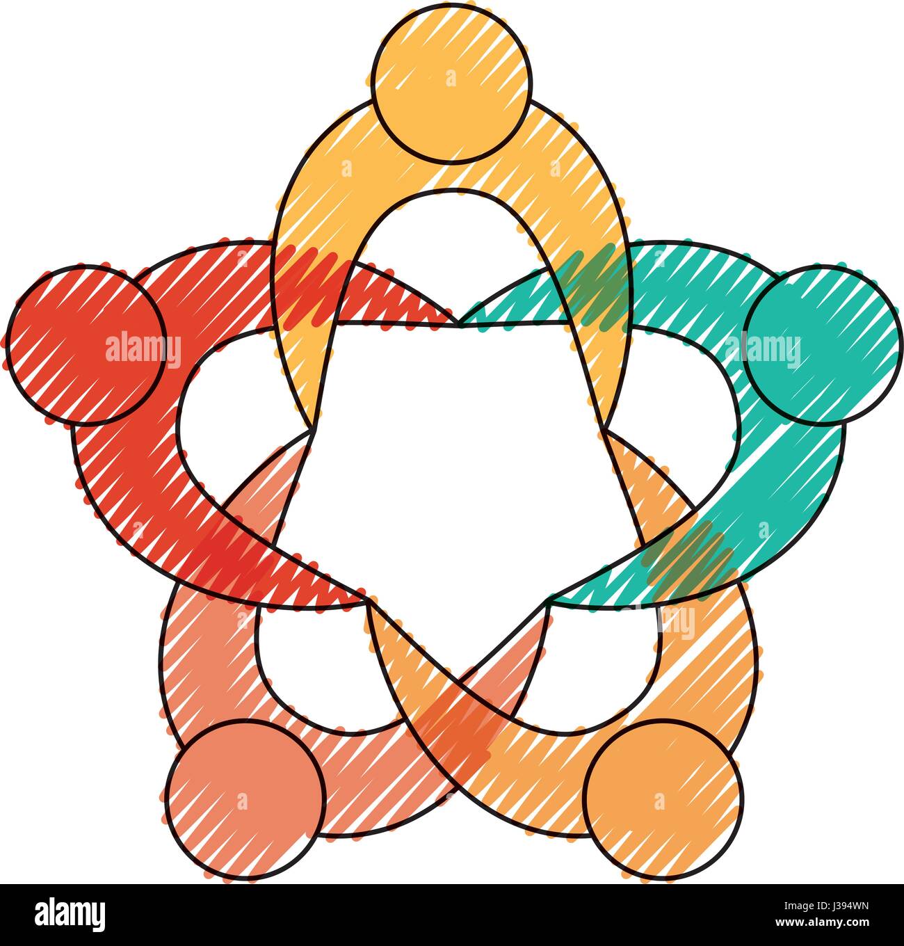 Teamwork abstract symbol Stock Vector Image & Art - Alamy