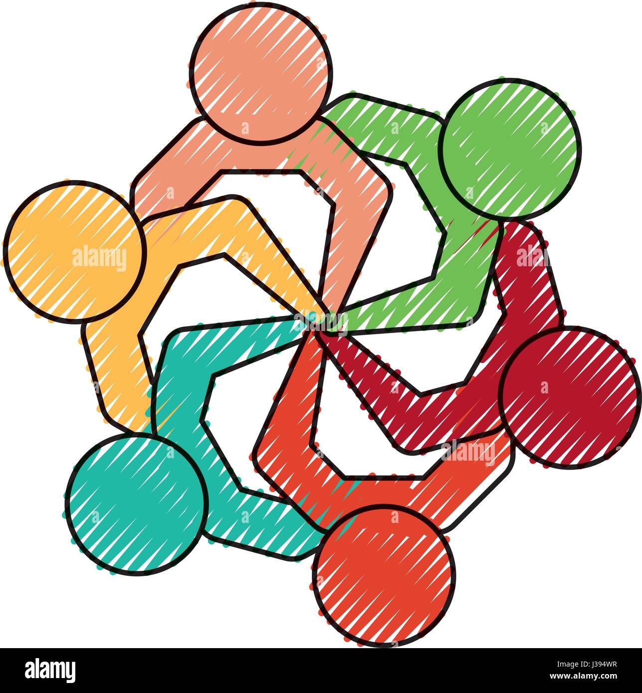 Teamwork abstract symbol Stock Vector Image & Art - Alamy