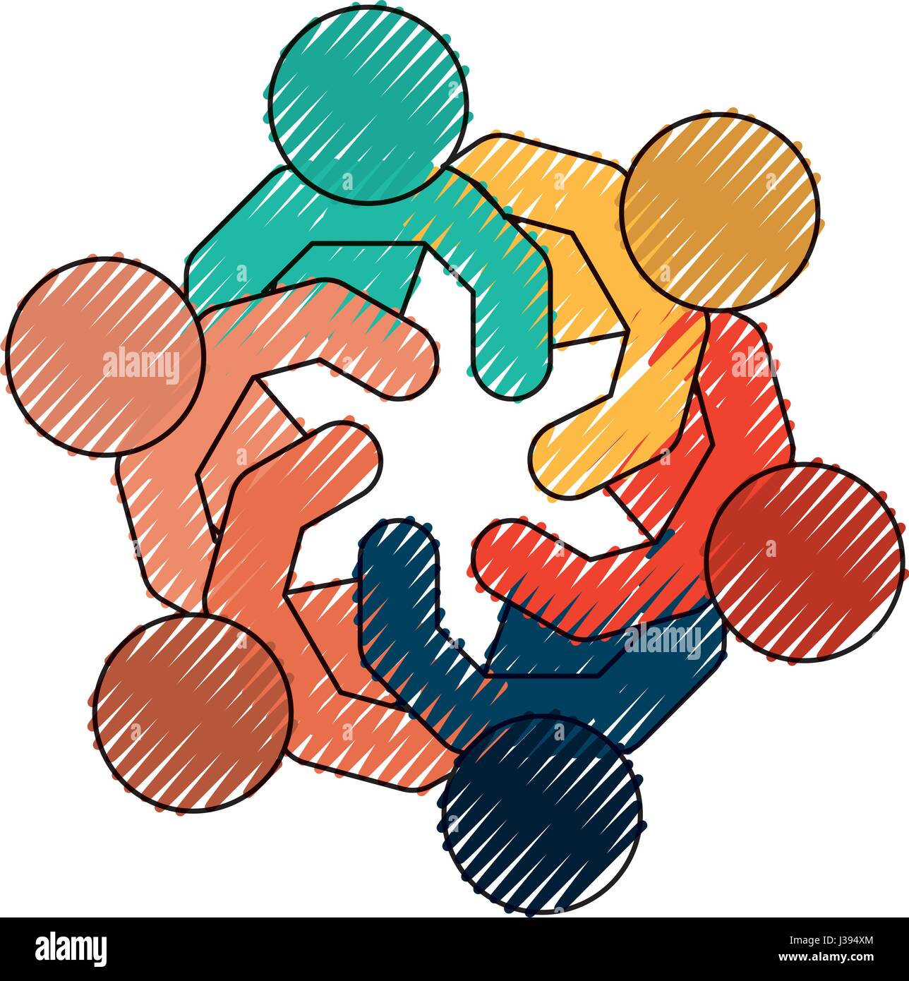 Teamwork abstract symbol Stock Vector Image & Art - Alamy