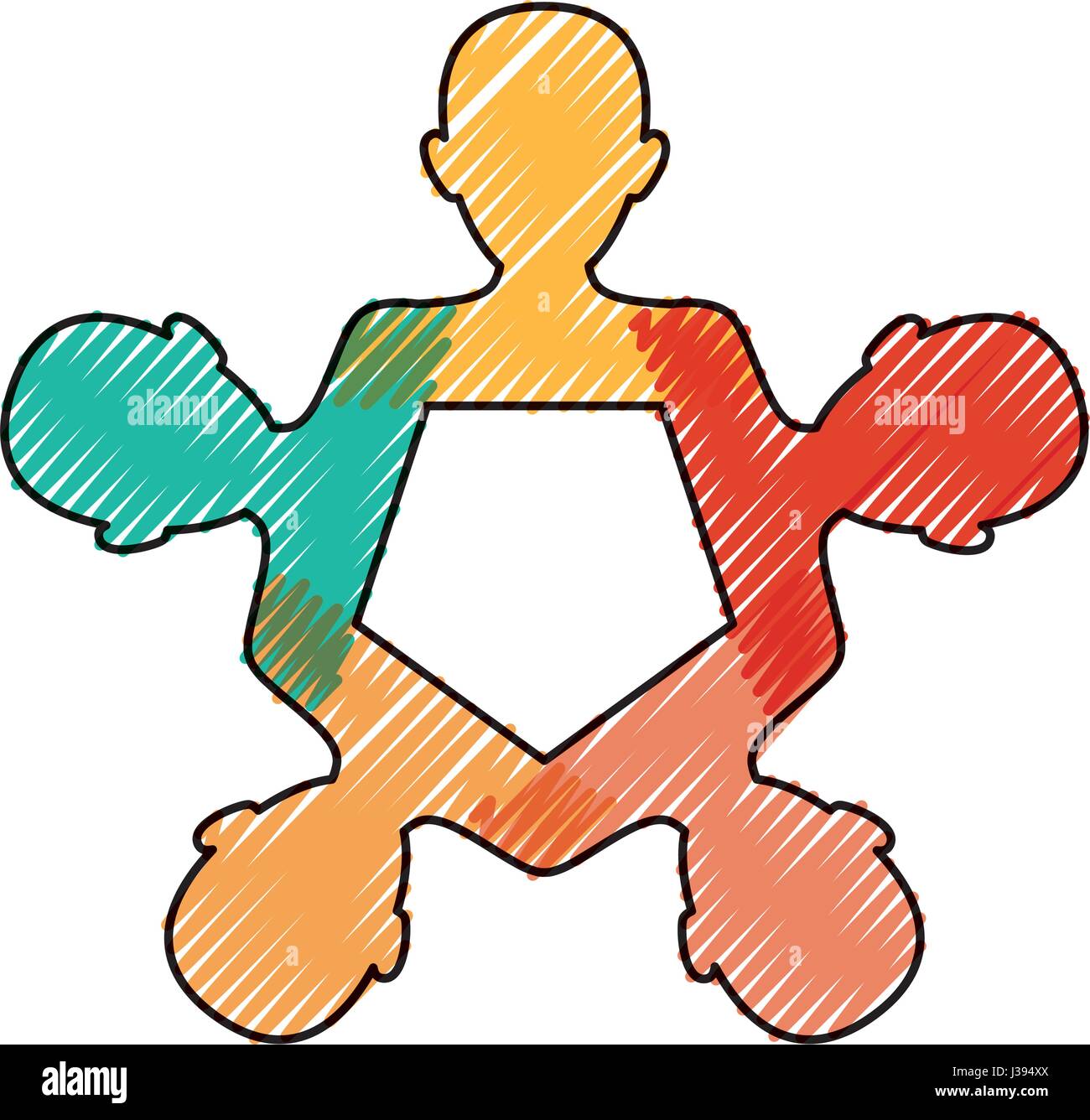 Teamwork abstract symbol Stock Vector Image & Art - Alamy