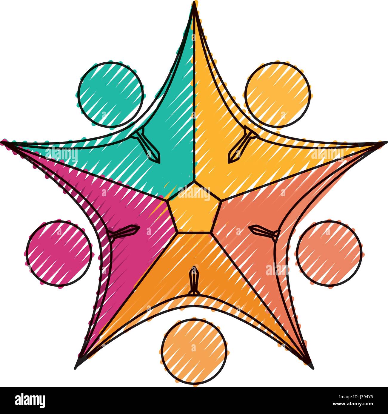 Teamwork abstract symbol Stock Vector Image & Art - Alamy