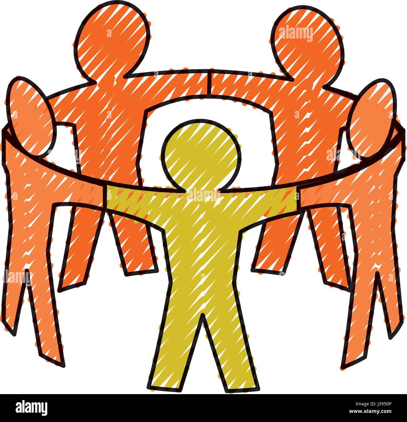 Teamwork abstract symbol Stock Vector Image & Art - Alamy