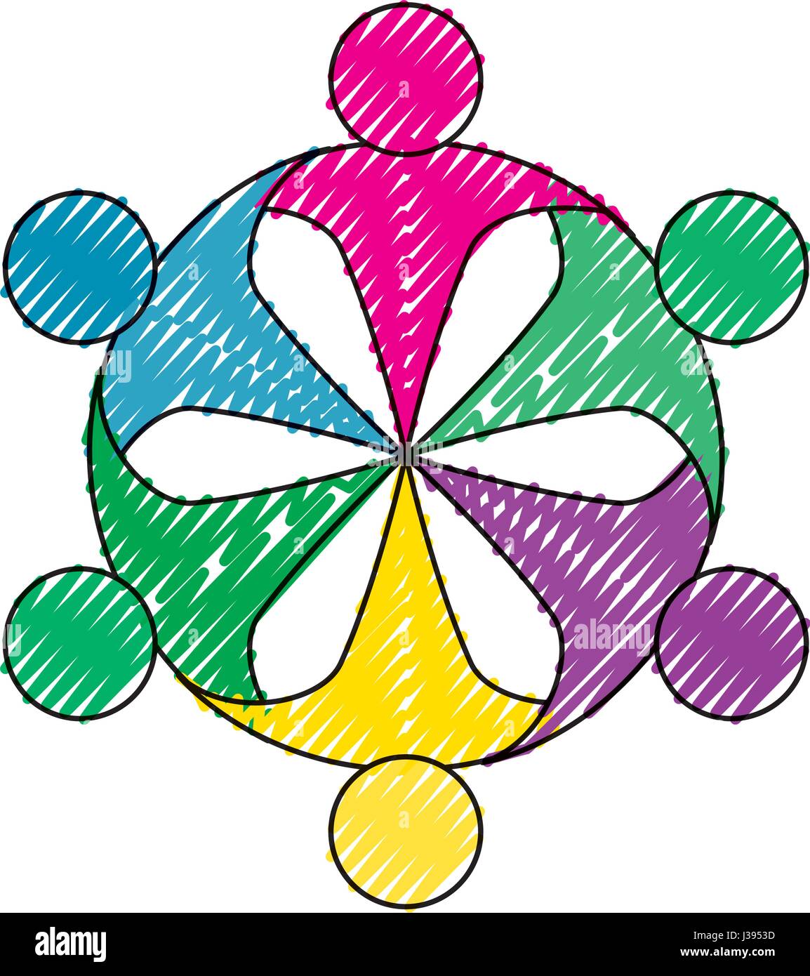 Teamwork abstract symbol Stock Vector Image & Art - Alamy