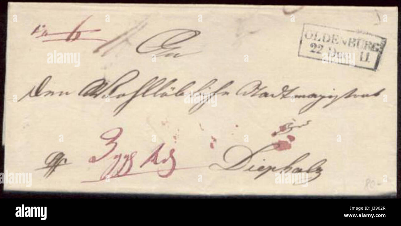 The cover of the 1841 edition of Oldenburg, a historical publication ...