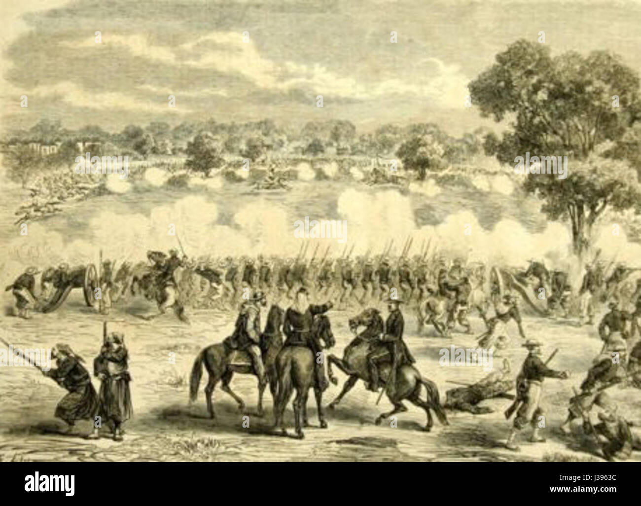 â€˜Combat de Loroâ€™ is an artwork depicting a historical or symbolic ...