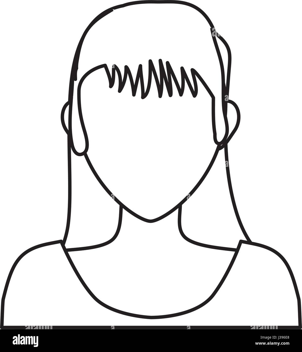 Woman faceless head Stock Vector Image & Art - Alamy