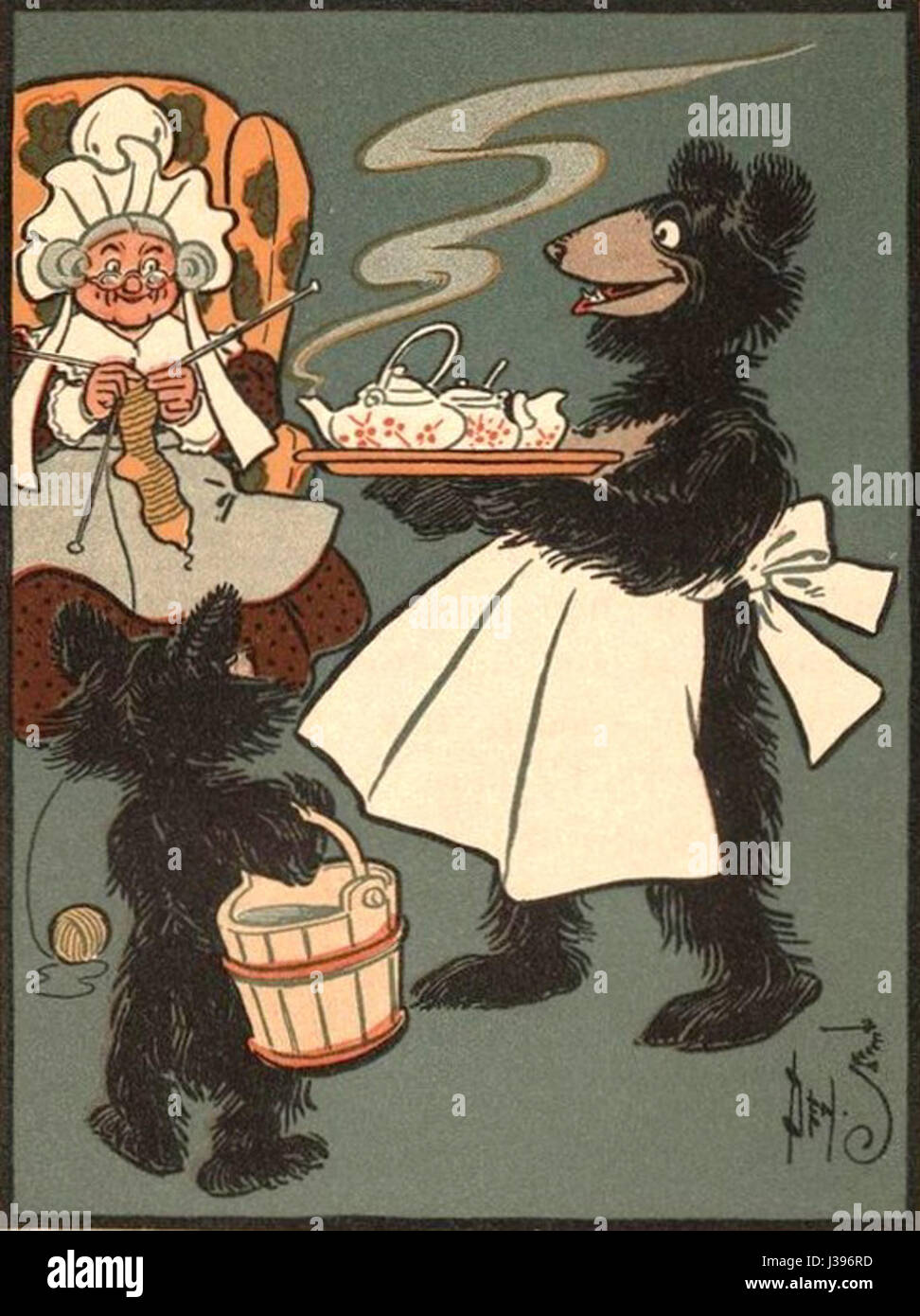 Three bears illustration hi-res stock photography and images - Alamy