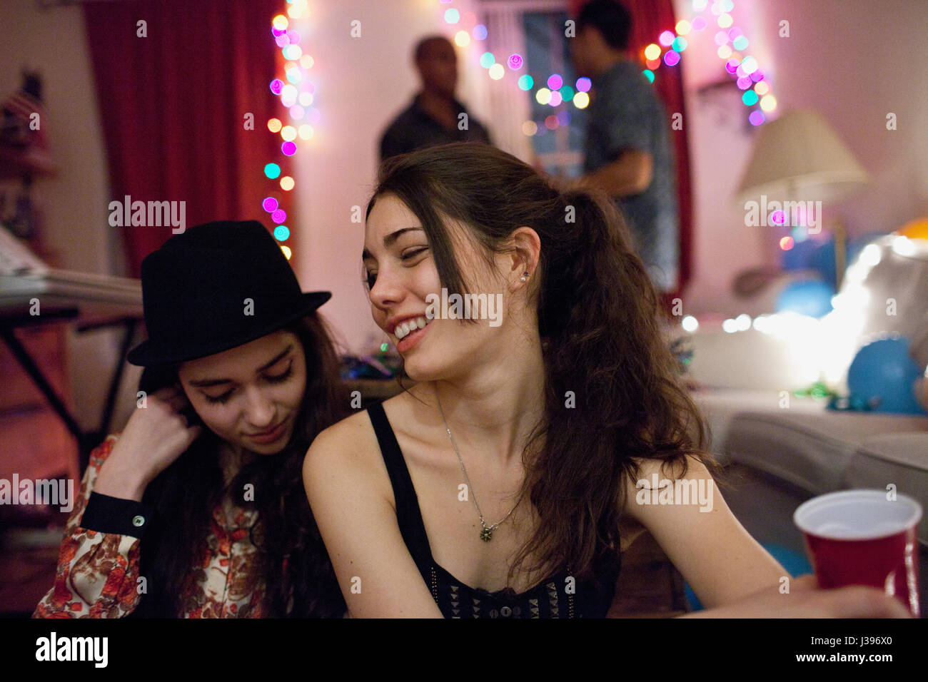 Young women at a party Stock Photo - Alamy