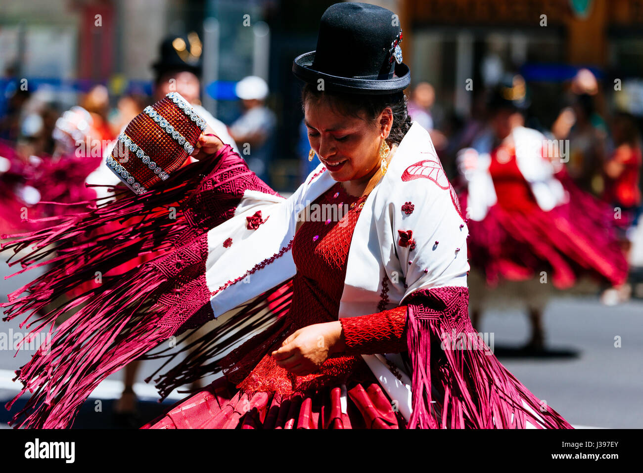 Parade bolivian Carnival. Madrid, Spain, Europe Stock Photo - Alamy