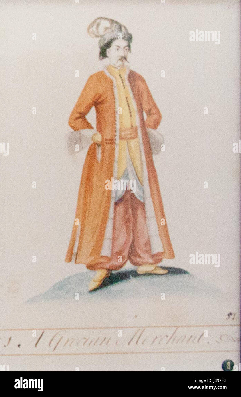 Costume of a Greek merchant Stock Photo - Alamy