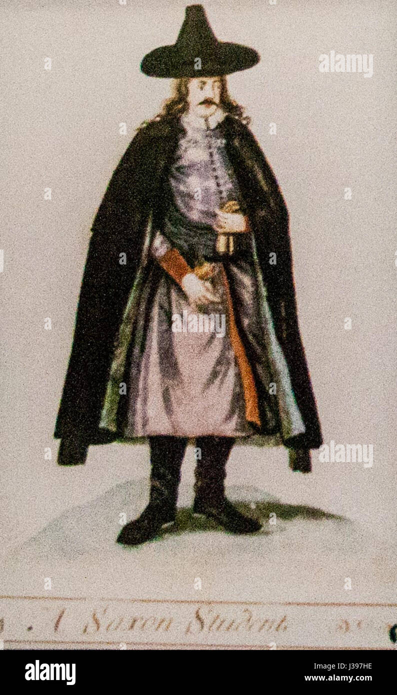 Costume of a Saxon student Stock Photo - Alamy