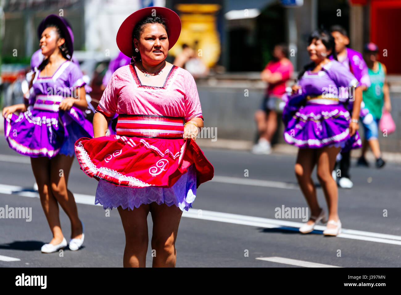 Parade bolivian Carnival. Madrid, Spain, Europe Stock Photo - Alamy