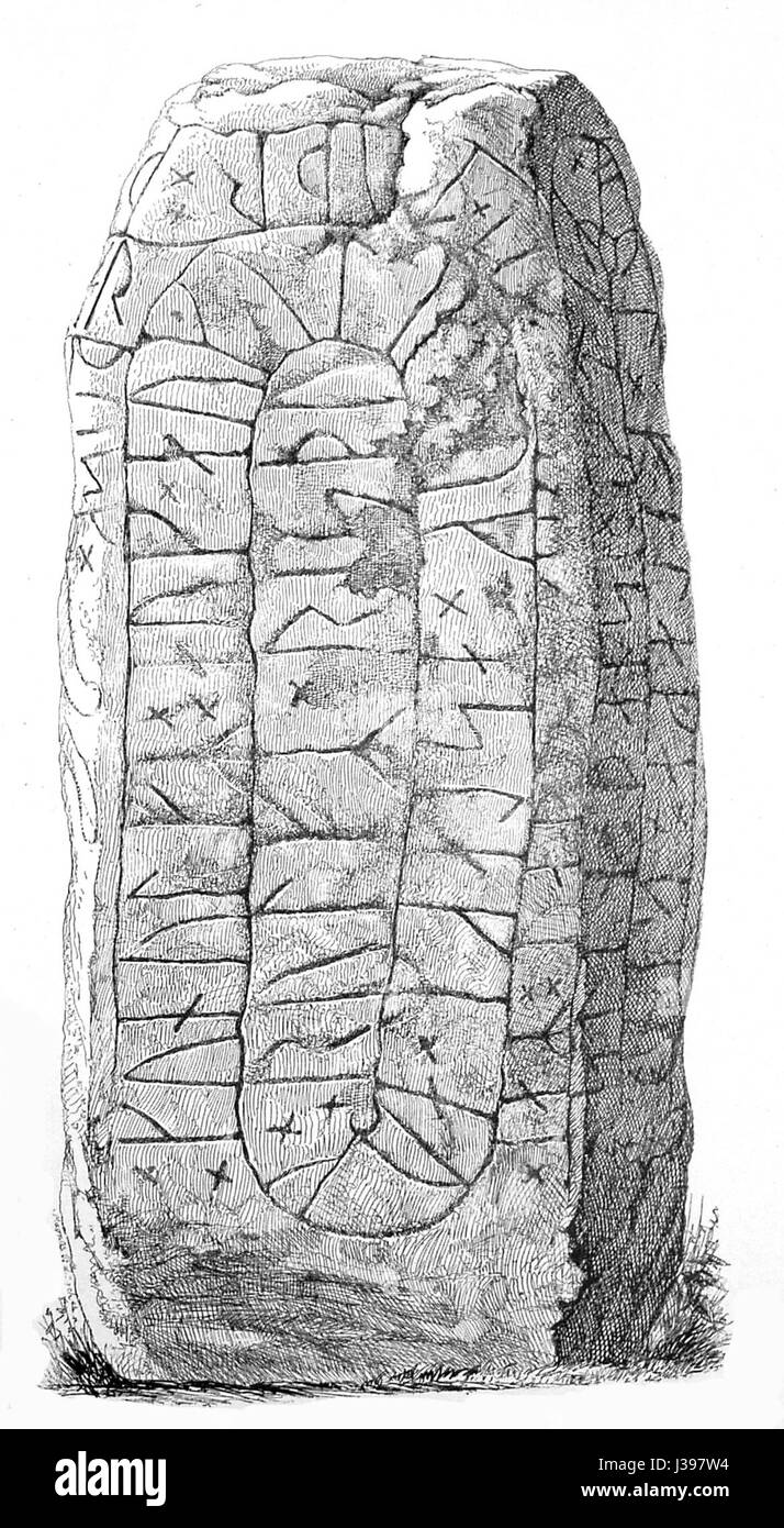 Den store Aarhus Runesten Stock Photo - Alamy