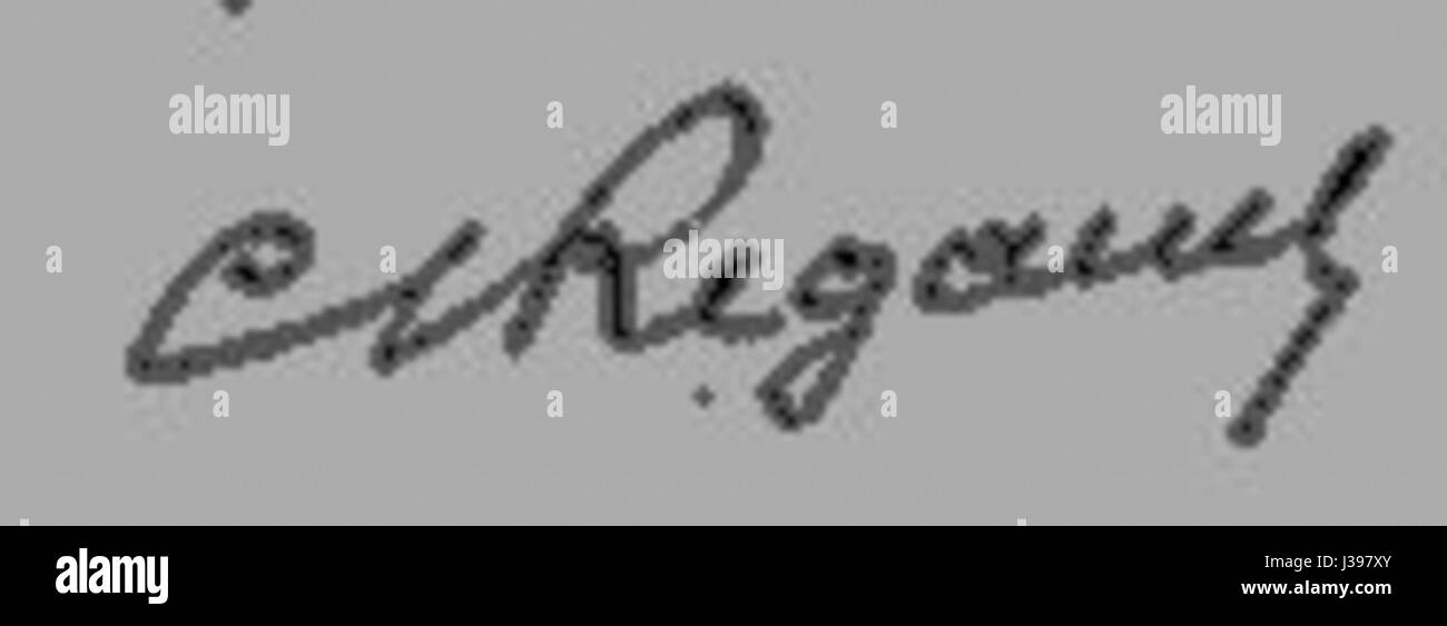 Claudius Regaud signature Stock Photo - Alamy