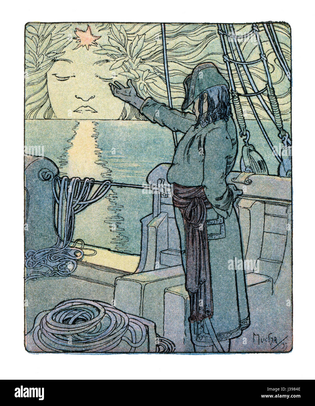 'Clio' is a work by Alphonse Mucha, created in 1931. Mucha, known for ...