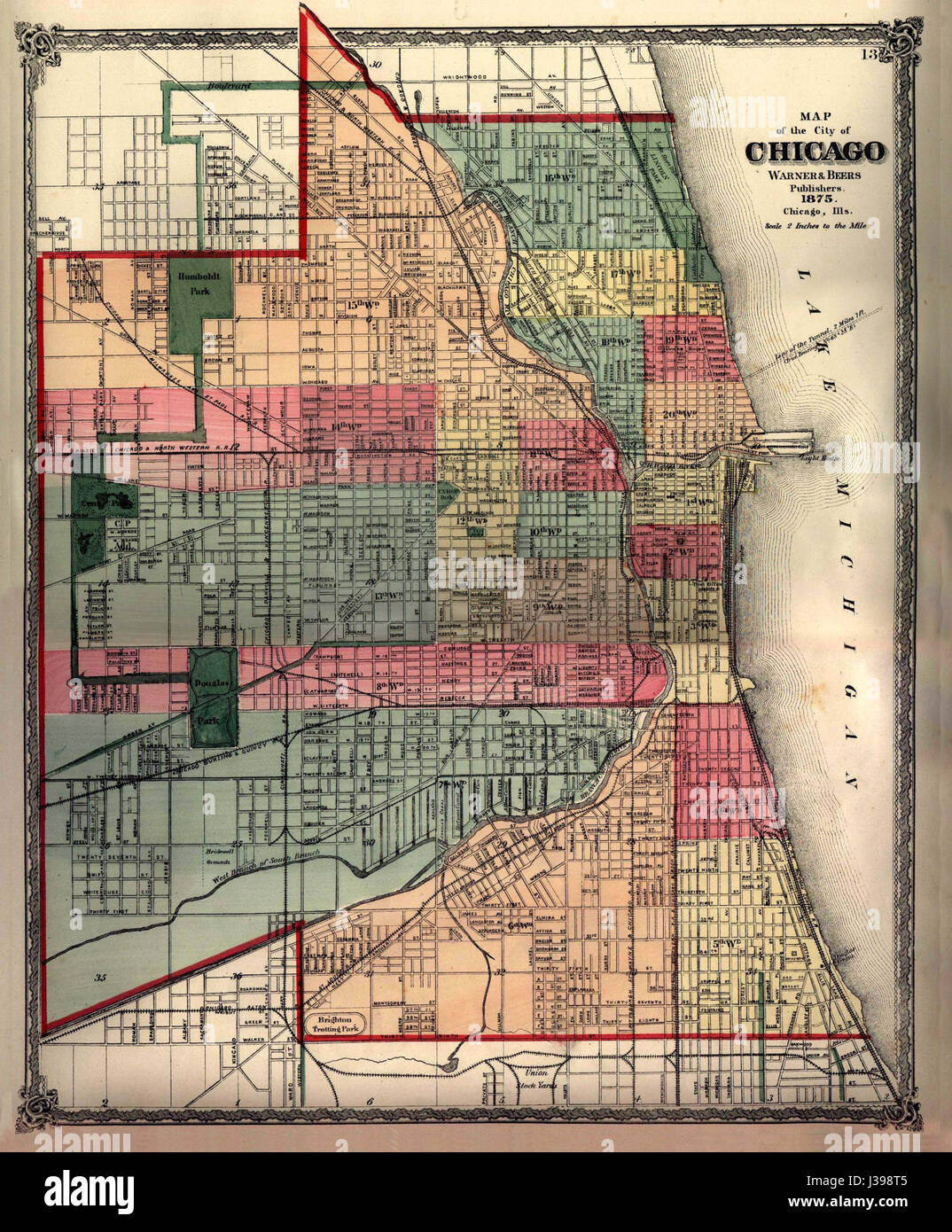 *Chicago Warner Beers 1875* refers to a historical beer advertisement ...