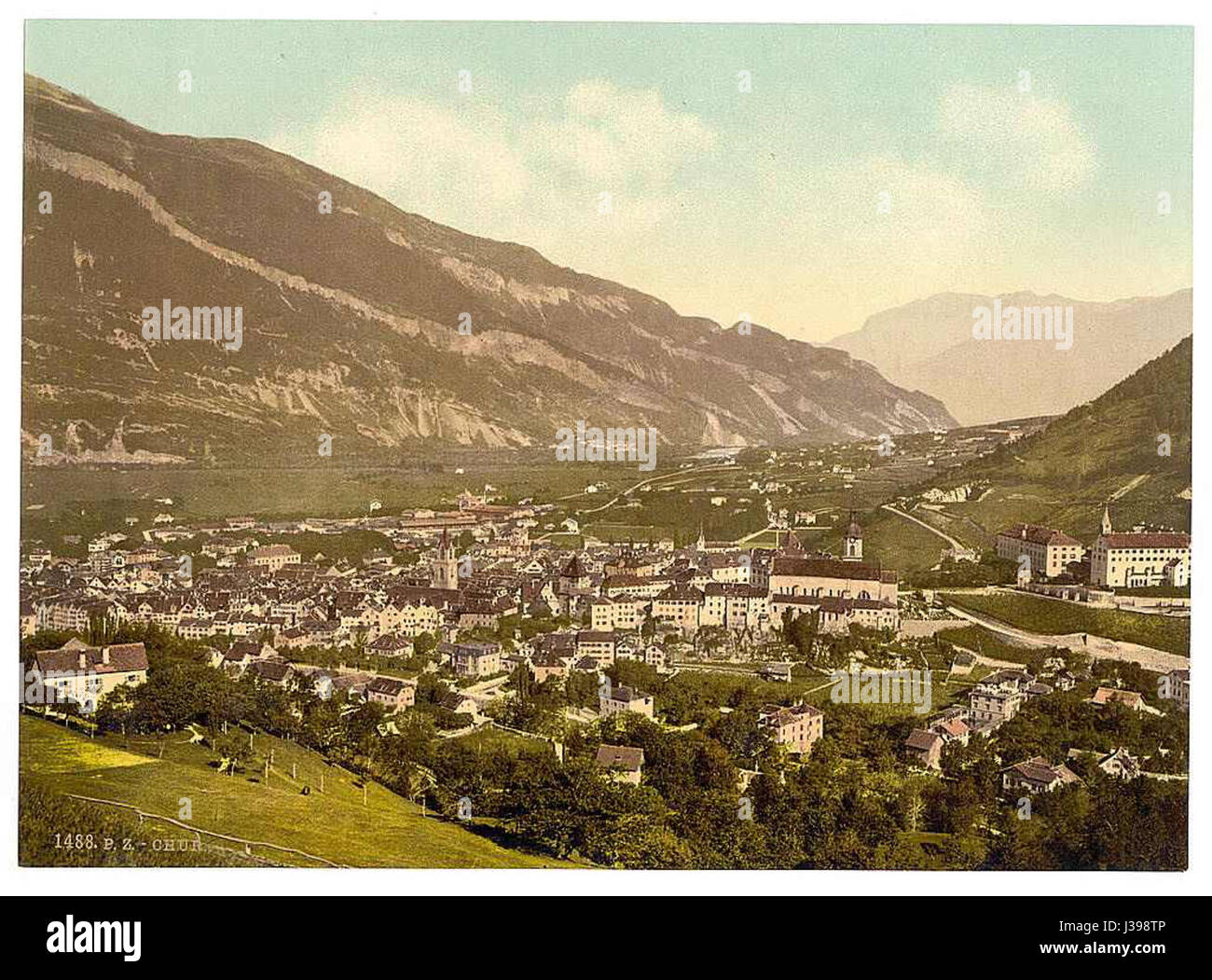 This photograph from Chur, Switzerland, taken in 1900, captures the ...
