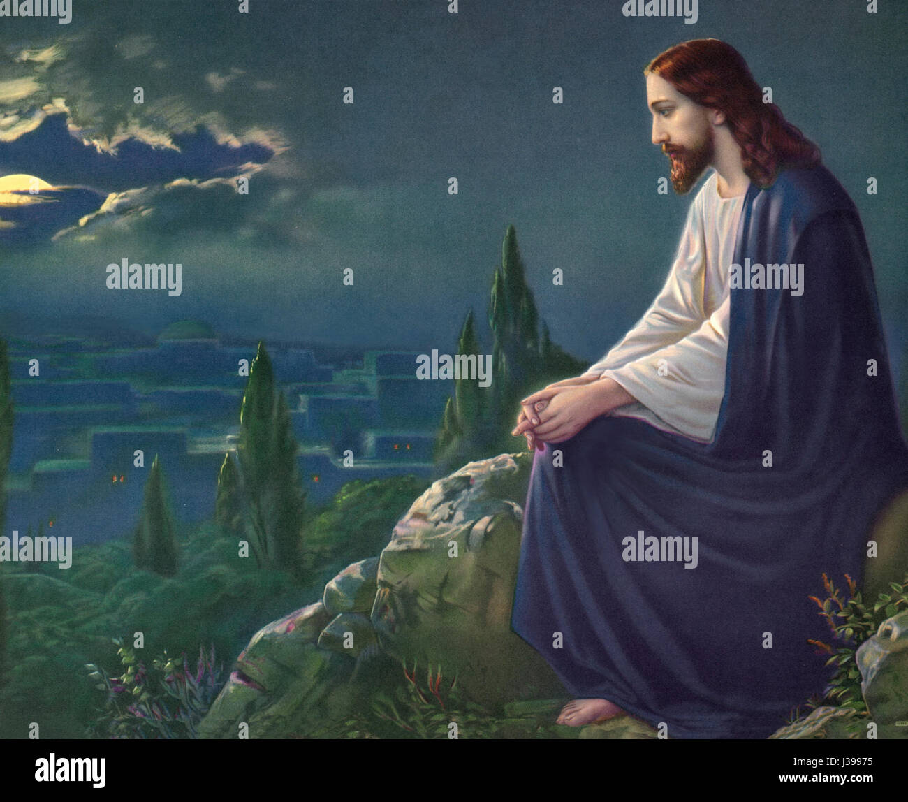 Christ on the Mount of Olives by Giovanni Stock Photo - Alamy
