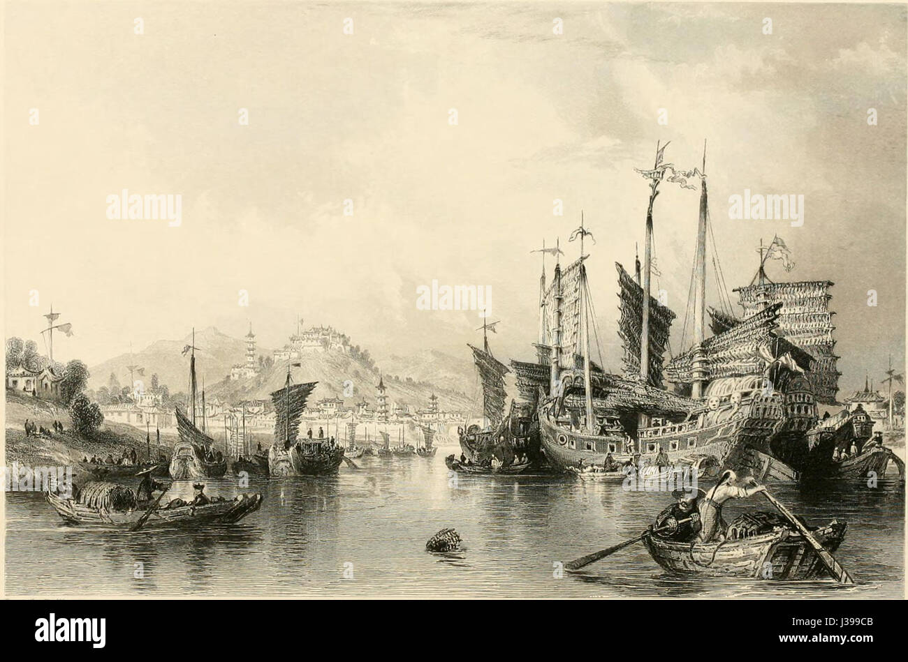 City of Ningpo from the river Stock Photo - Alamy