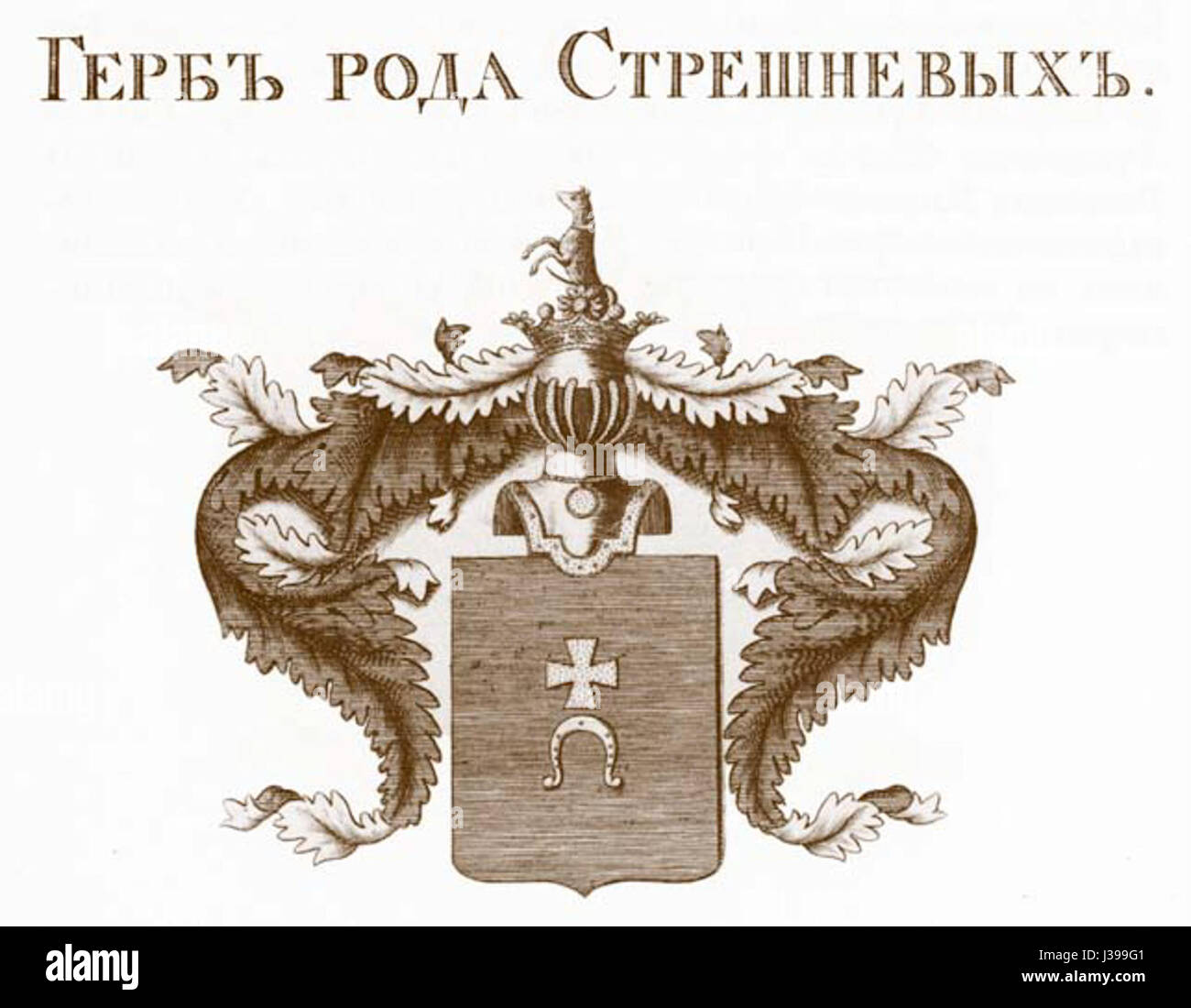 The Coat of Arms of Streshnev is a heraldic symbol representing the ...
