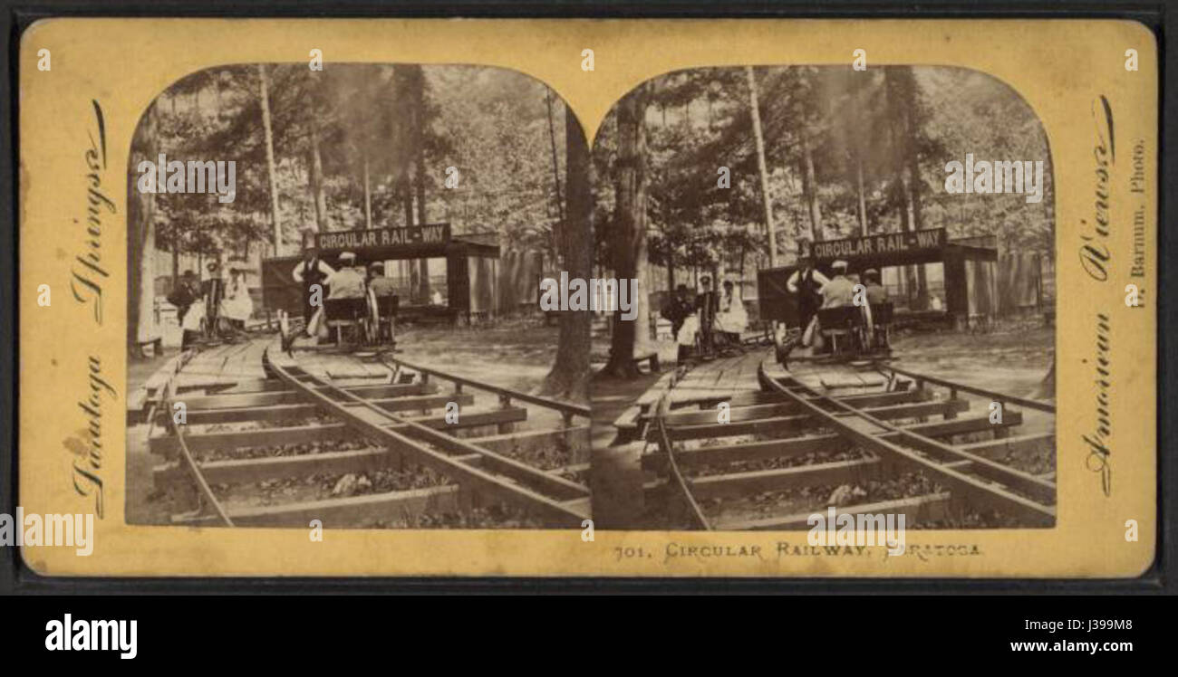 This image shows the Circular Railway in Saratoga, New York, created by ...